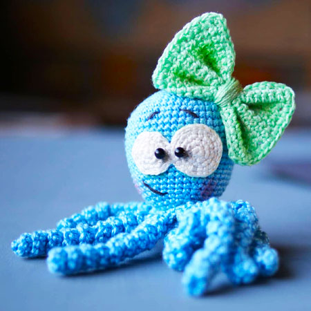 Piccolo Polpo Blu Amigurumi PDF Gratis